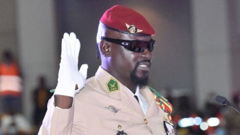 Guinea's military coup leader Col. Mamady Doumbouya sworn in as ...