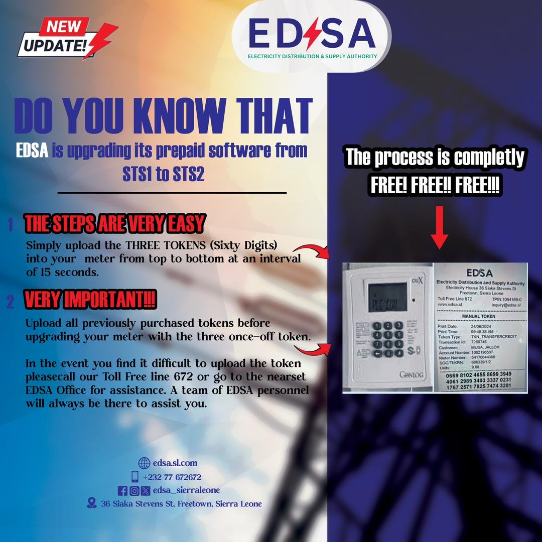 How To Use EDSA’s New Prepaid Upgraded Meter - SwitSalone