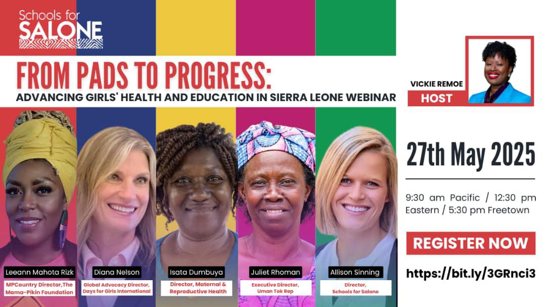 Schools for Salone to Host Webinar on Menstrual Equity in Sierra Leone - SwitSalone