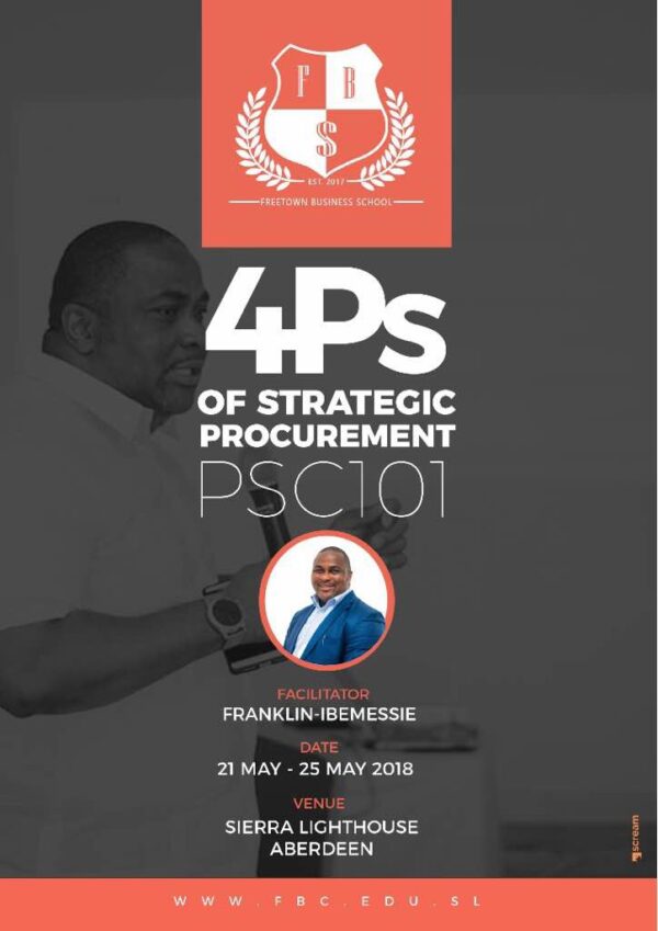 Sierra Leone: The 4 Ps of Procurement with Mr. Franklin Ibemessie is ...