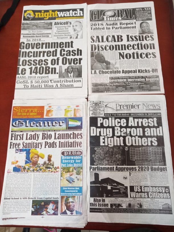 Sierra Leone News Week Two- Jan 09: Non-registered police Officers gets ...