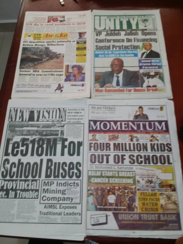 Sierra Leone News Week 4-J-22-2020: SLRSA records 519 road accident ...