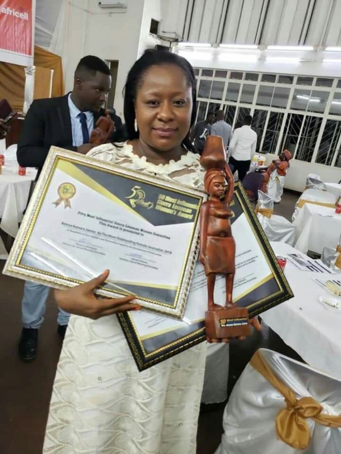 Asmaa Kamara James bags yet another award as the most outstanding ...
